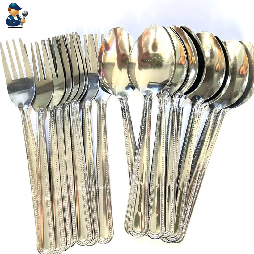 12pcs spoon 12pcs fork Set Dinning Utensils High Quality Stainless ...
