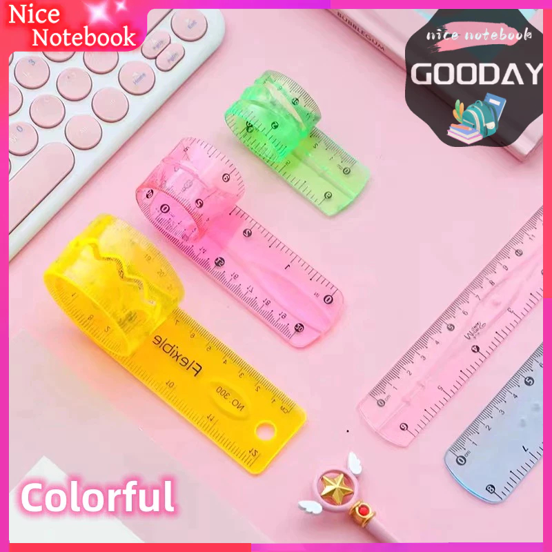 30CM Candy Color Ruler Flexible Soft Unbreakable Multifunctional ...