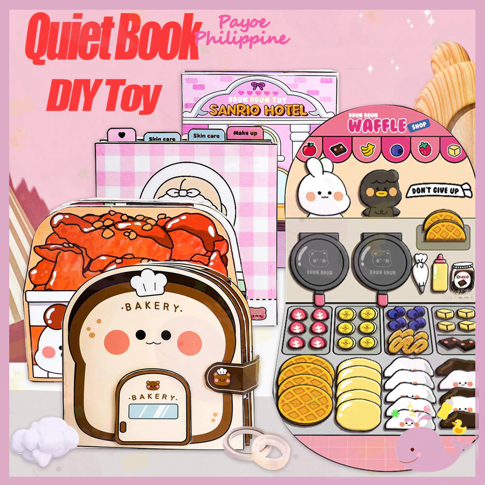 (Ship in 24 hours) DIY Toys Quiet Book toys for kids Creative Bread ...