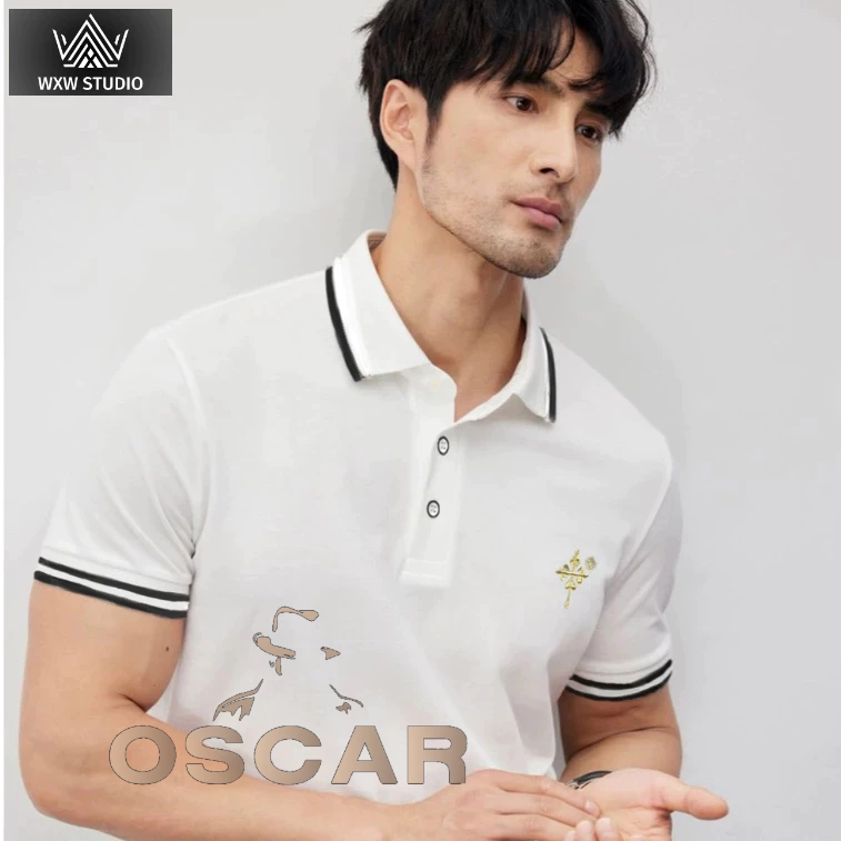 WxW T532 KOREAN Polo Shirt Embroidered HONEY COMB back to back design Men's Top | Shopee Philippines