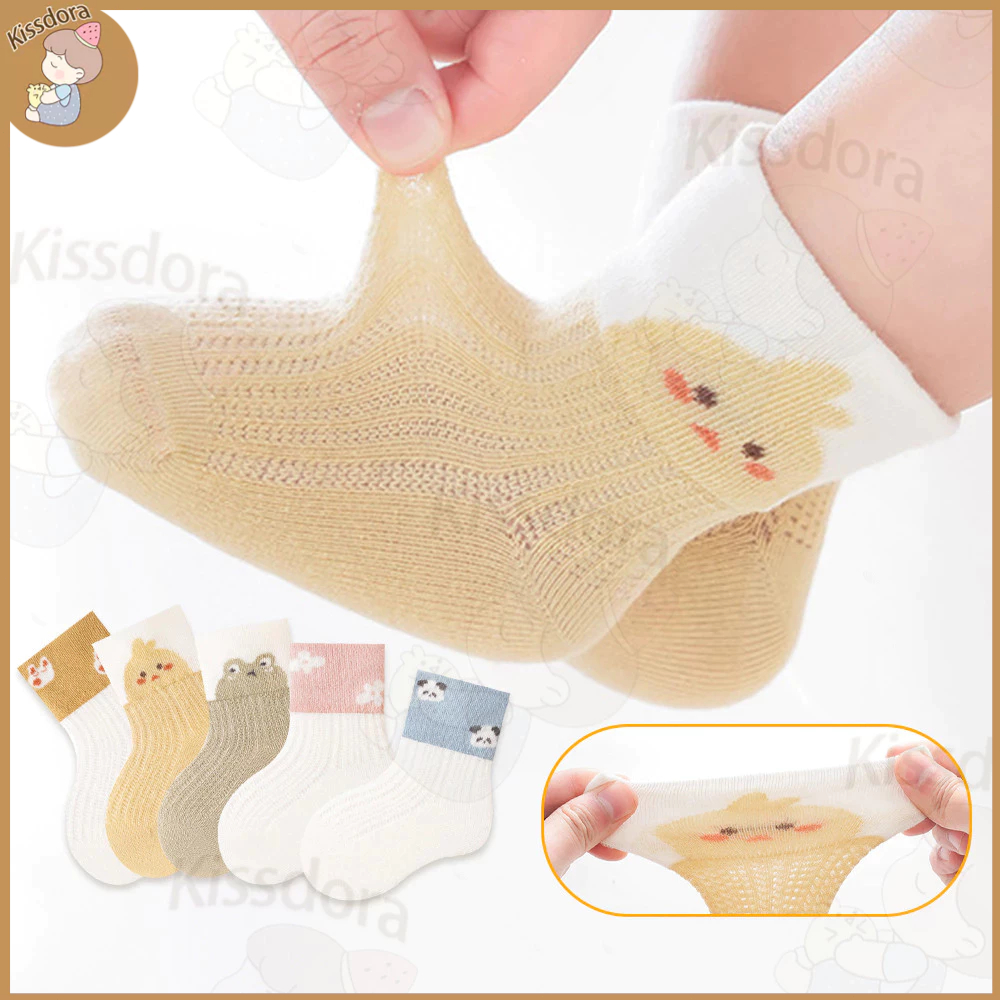 Kissdora Socks for Baby Cartoon Breathable Mesh Socks for Kids Infant ...