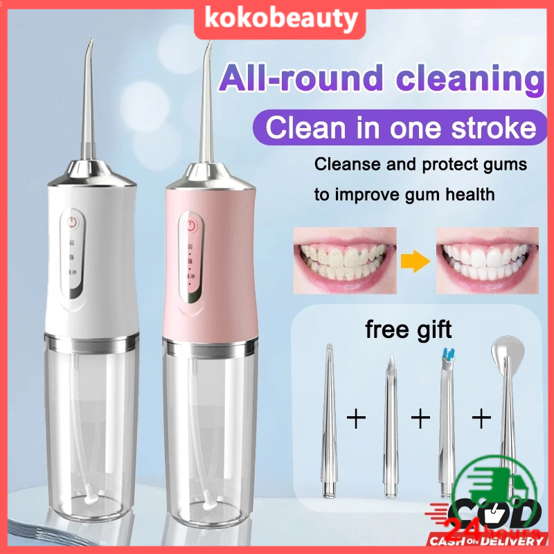 Smart Electric Flosser care Water Flosser 4 Heads 220ML cleaner Home ...