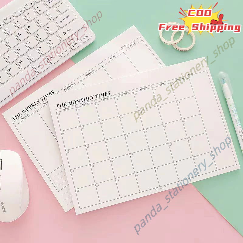 50/60 Sheets Tear-off Schedule Planner To-do List Plan Memo Pad for Daily/Weekly/Monthly Note ...