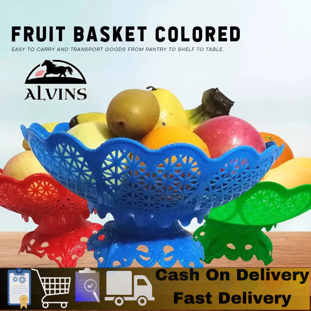 ALVINS Durable plastic Fruit Tray Fruit Basket for Table Display Fruits ...