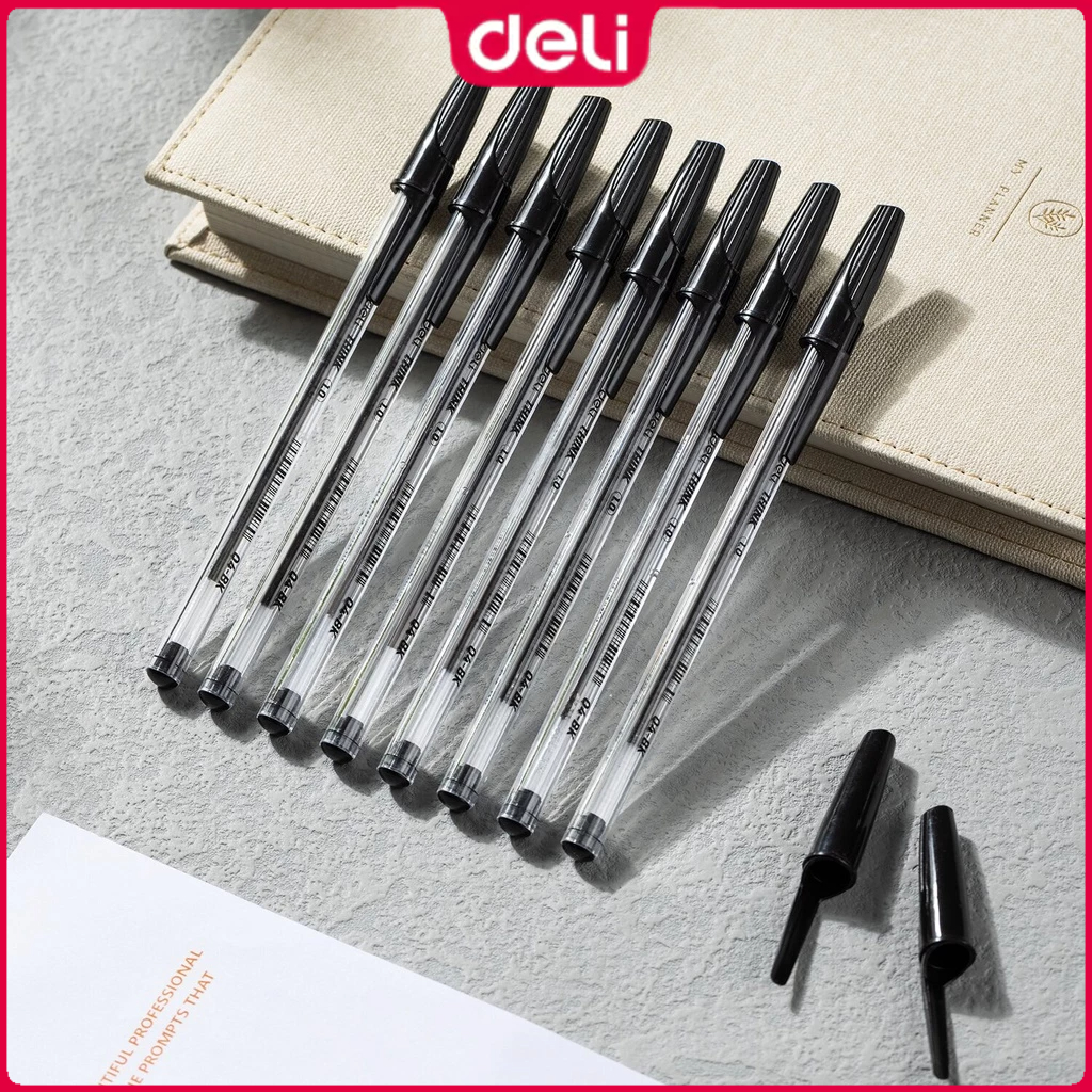 Deli EQ4 Ballpen 1.0mm Blue/Black Sign Pen Ballpoint Pen Stationery ...