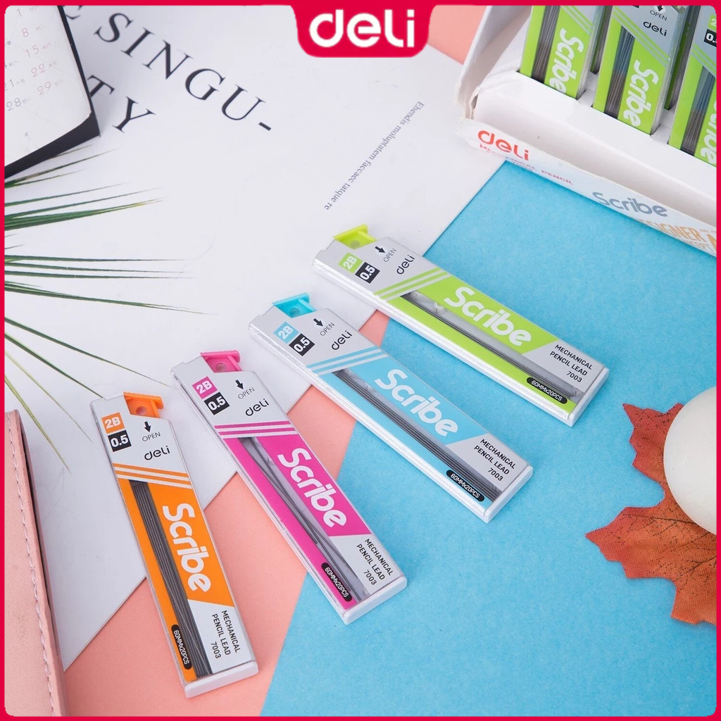 Deli Mechanical Pencil Lead 0.5mm 2B Mechanical Pencil Refill ...