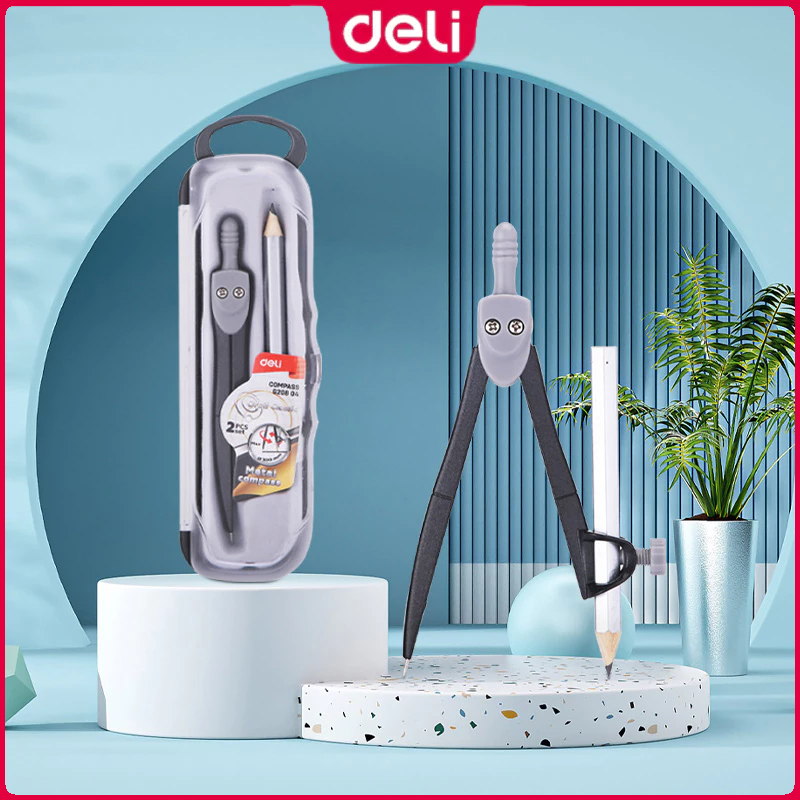 Deli Compass with Pencil Drawing Supplies Stationery School Supplies ...