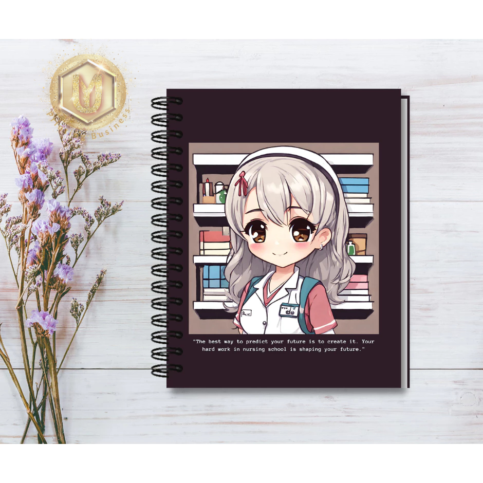 NOTEBOOK WITH PVC COVER FOR NURSING STUDENTS CHIBI DESIGN | Shopee ...