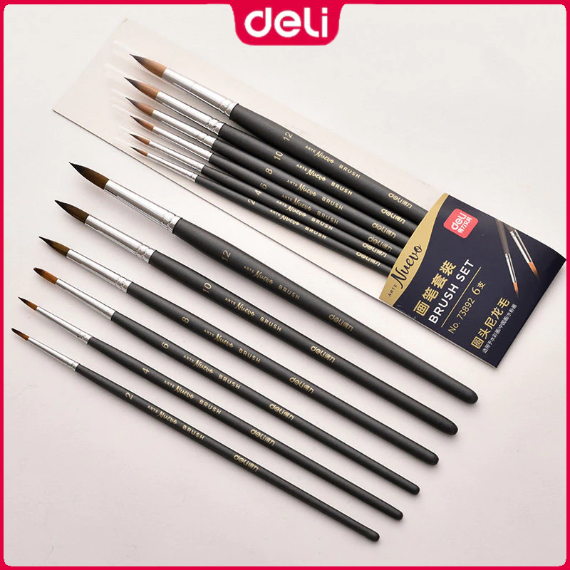 Deli Paint Brush Set Acrylic Painting Brushes Artist Paint Brush Art ...