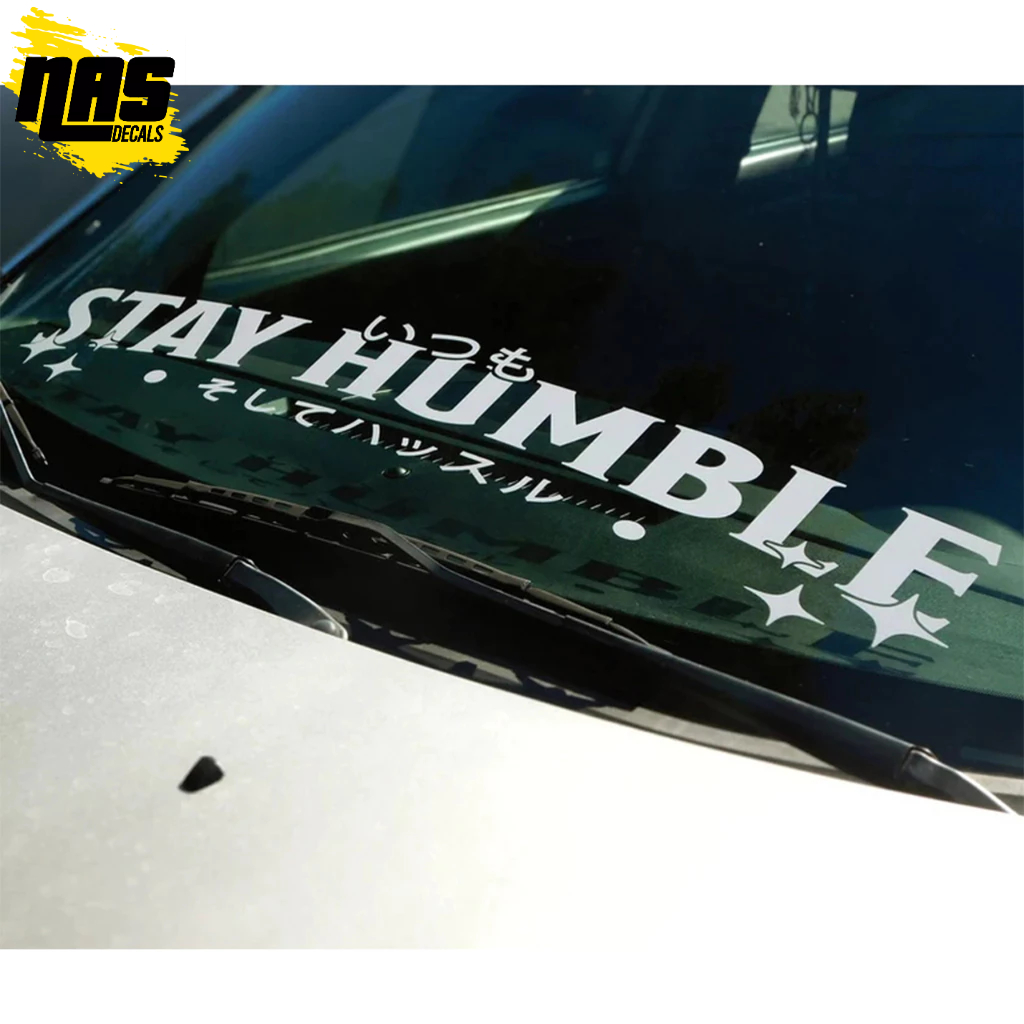 Stay Humble Stars Car Windshield JDM Sticker Decals for Car Bumper ...