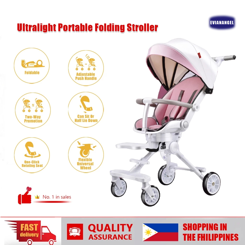 EvianAngel Foldable Stroller For Baby Two-way Sit And Lie Stroller For ...