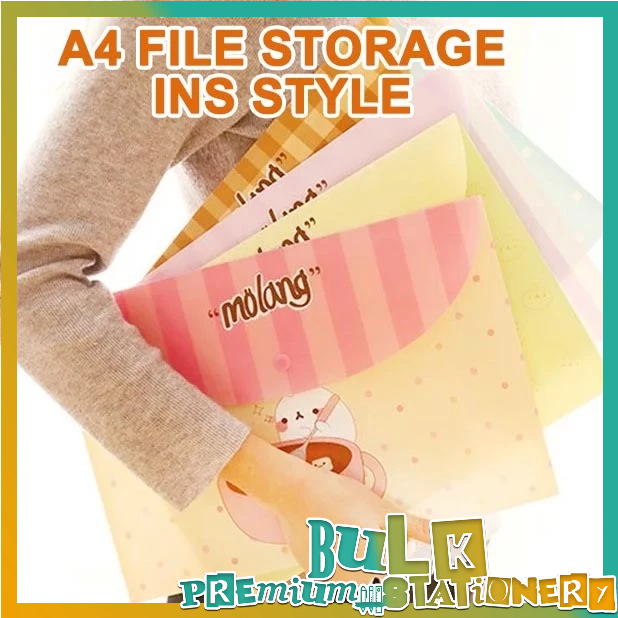 A4 File Storage Ins Style Cartoon Design Paper Organizer with Buckle ...