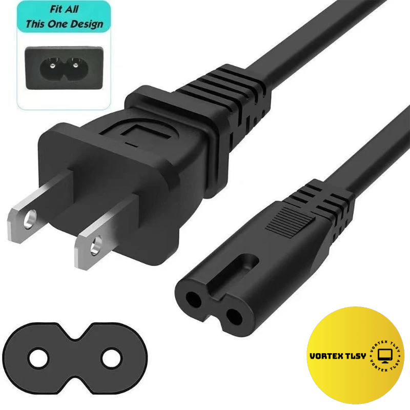 2 HOLES POWER CORD US PLUG UPTO 250V 6A | Shopee Philippines