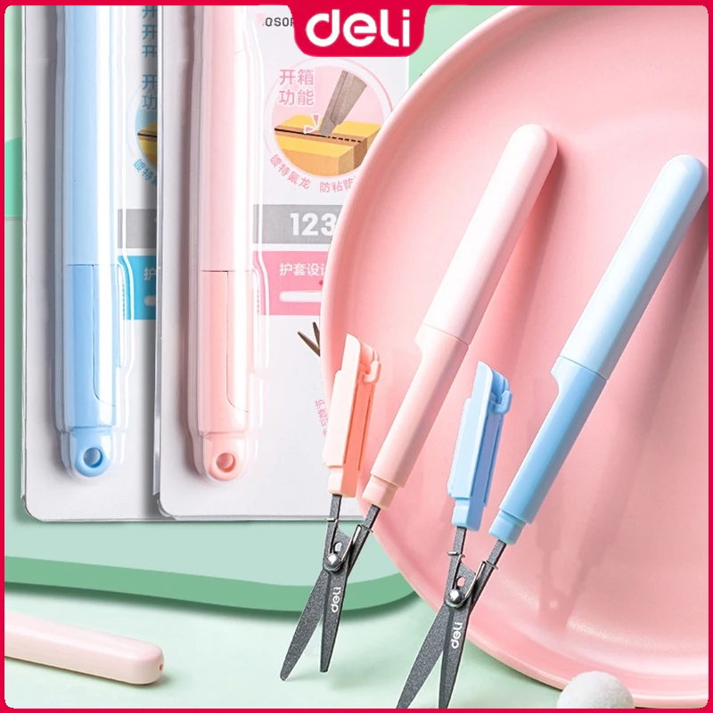 Deli Portable Scissors 125mm 4 9/10" Hand Made Cut Paper Scissors 77761 ...