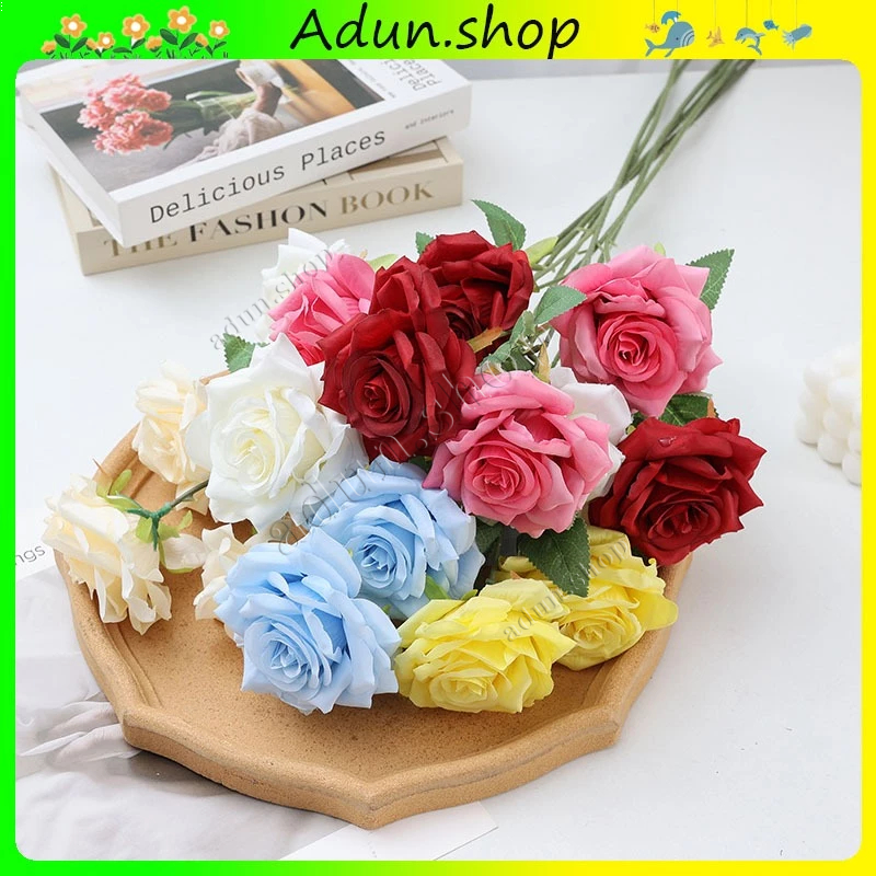 Velvet Rose&Cloth Rose High Quality Fake Rose Fake Flowers Artificial ...