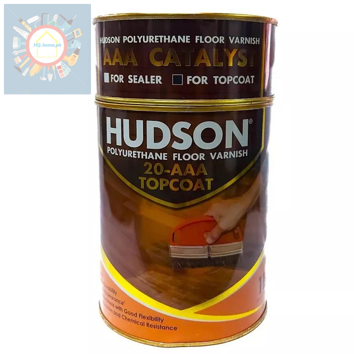 HUDSON Polyurethane Floor Varnish Topcoat / Sealer 1 Liter with ...