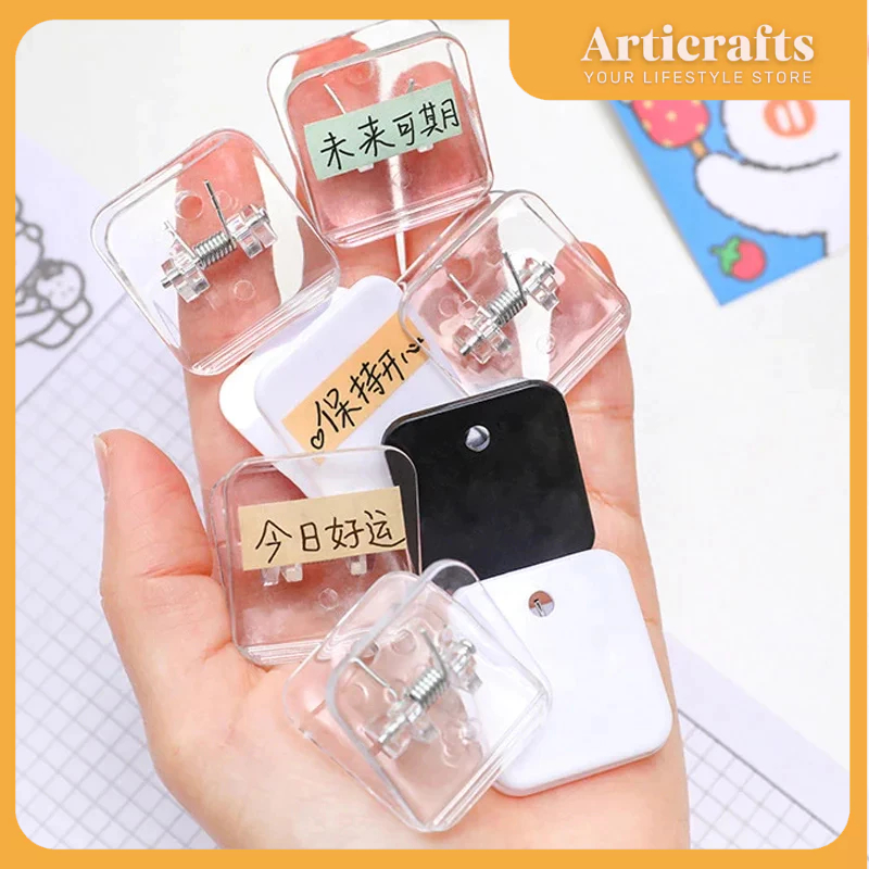 Korean Rectangular Minimalist Acrylic Paper Clip Binder Organizer ...
