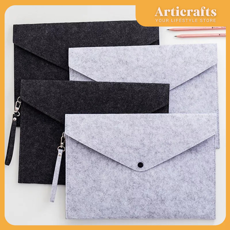 A4 size Minimalist Felt Filing Envelope | Shopee Philippines