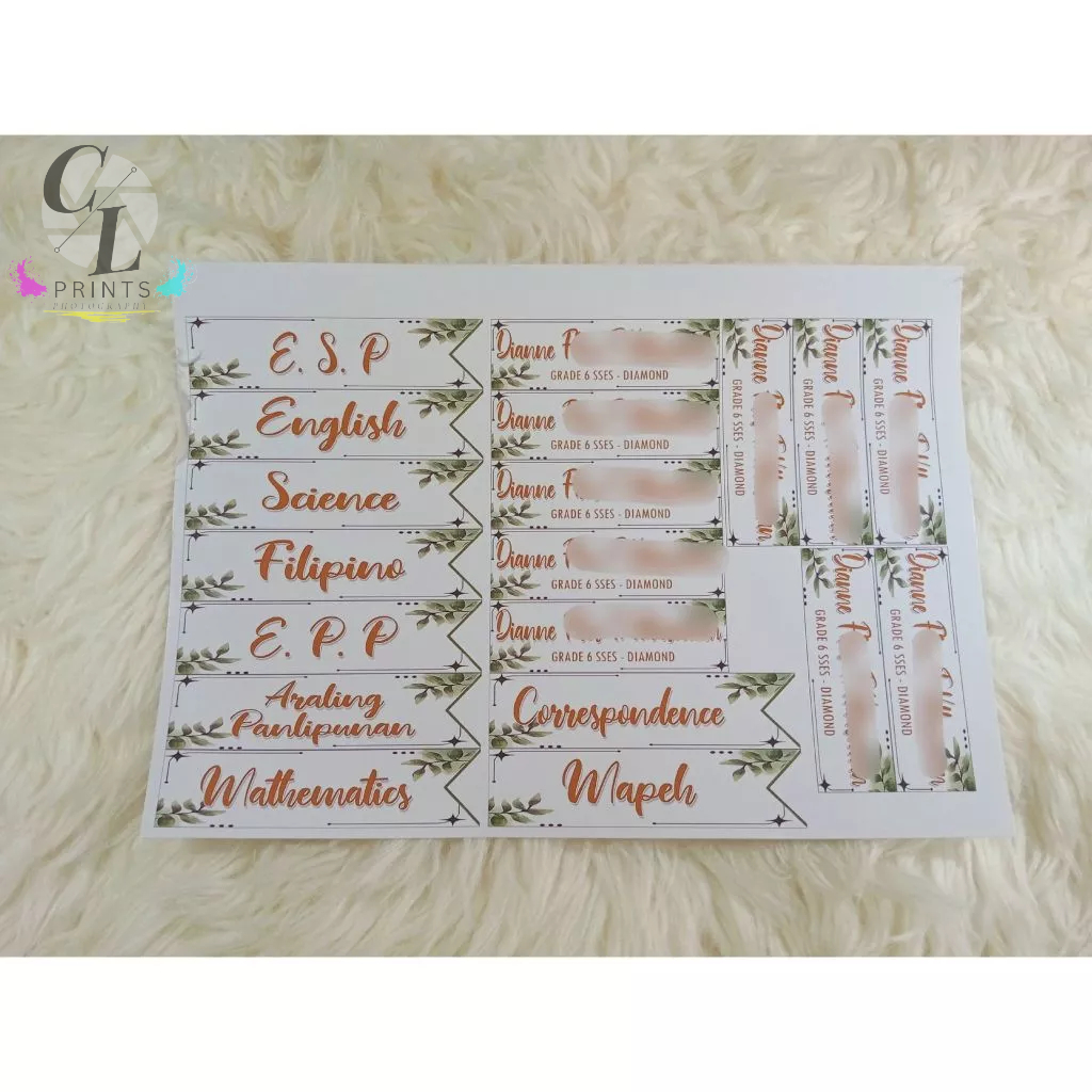 Customizable Sticker Tag for notebooks and invitations A4 | SOLD PER 3 ...