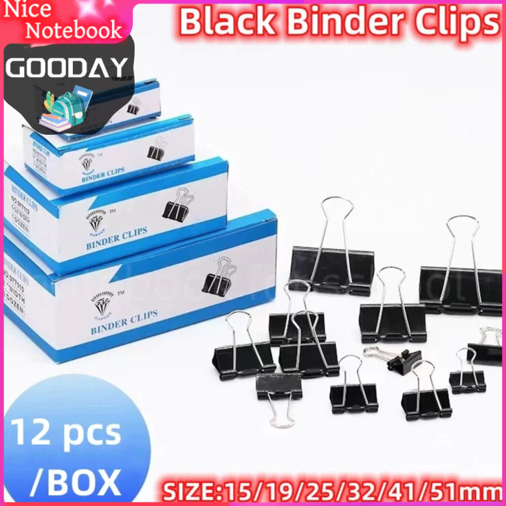 GOODY Black Binder Clips Paper Multipurpose Paper Clips School Office ...