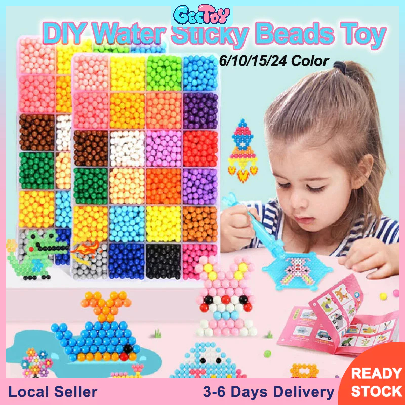 Geetoy 2400pcs Color Magic DIY Water Sticky Beads Handmade Toys ...