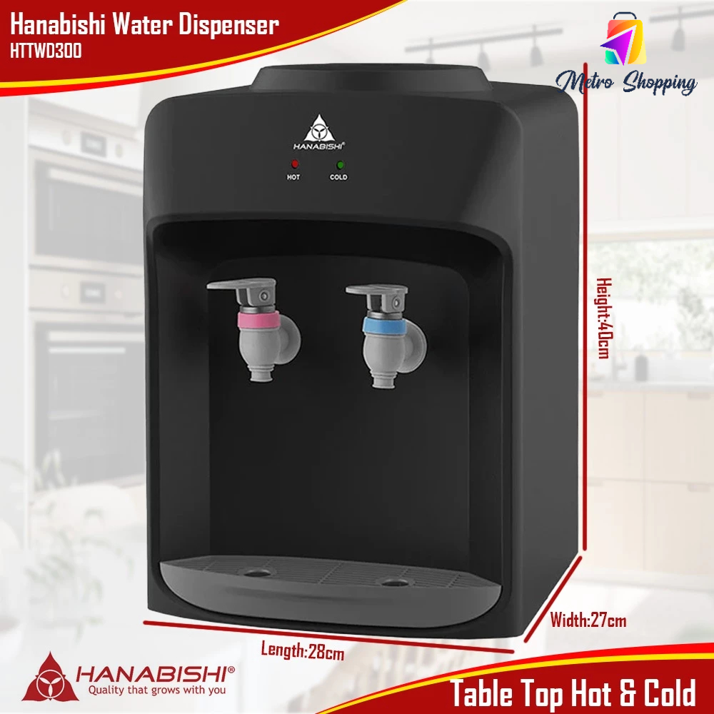 Hanabishi Water Dispenser Table Top Hot and Cold HTTWD-300 Kitchen ...