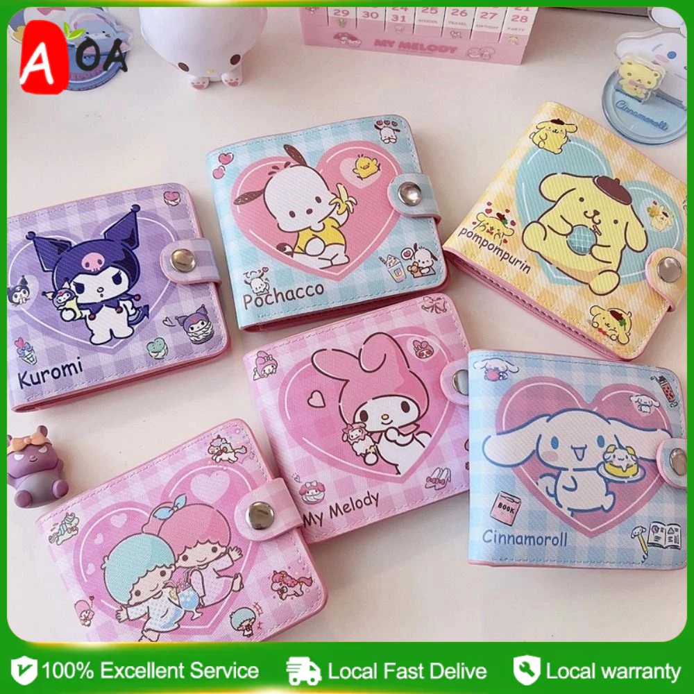 Sanrio Coin Purse Cute Sweet Protable Wallets Money Bag Kuromi Melody ...