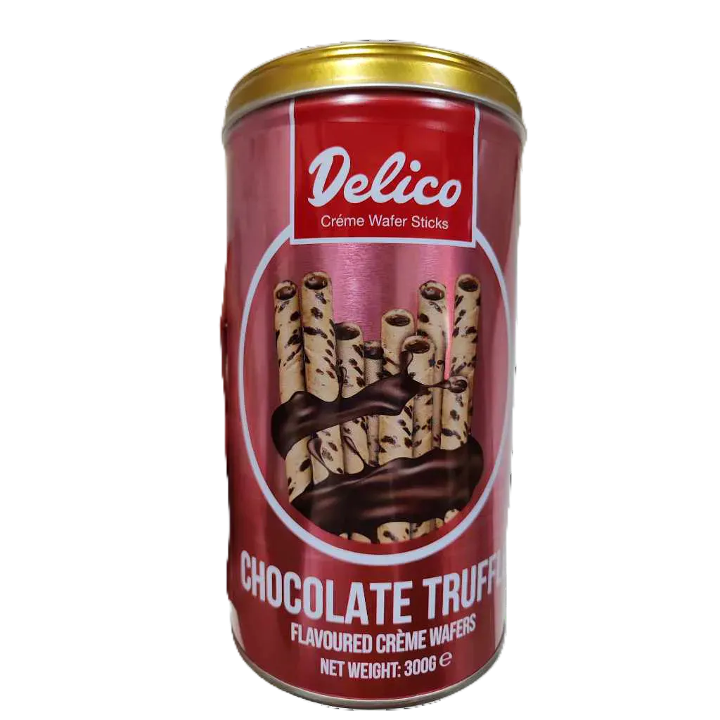 Delico Chocolate Creme Wafers Get this 1 can containing 300 grams of ...