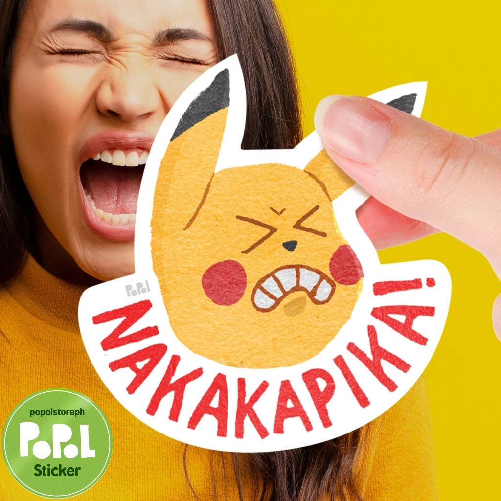 Popol - Nakakapika Pikachu Funny Sticker Pun Gloss Laminated Cute Gift ...