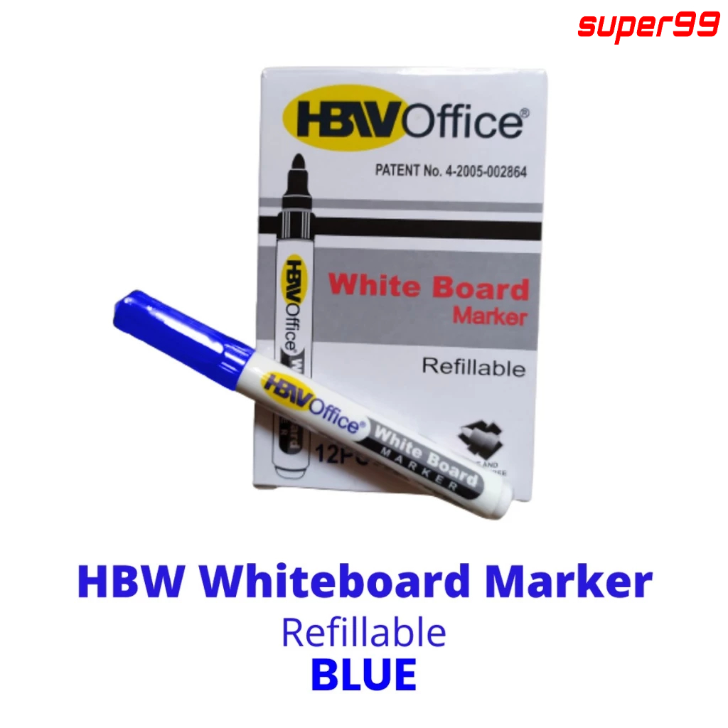 12Pcs Office HBW211 Marker Pentel Pen Permanent INK White Board Marker ...