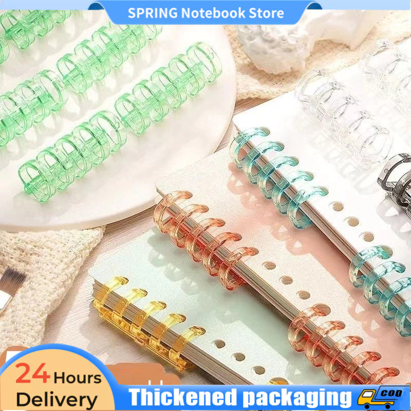 30/5 Hole Loose-leaf Plastic ring binder notebook refillable Spring ...
