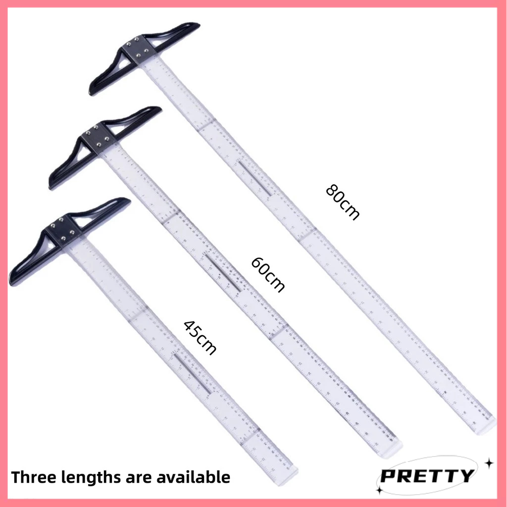 T Square Ruler Acrylic Transparent T-Ruler for Art Framing and Drafting ...