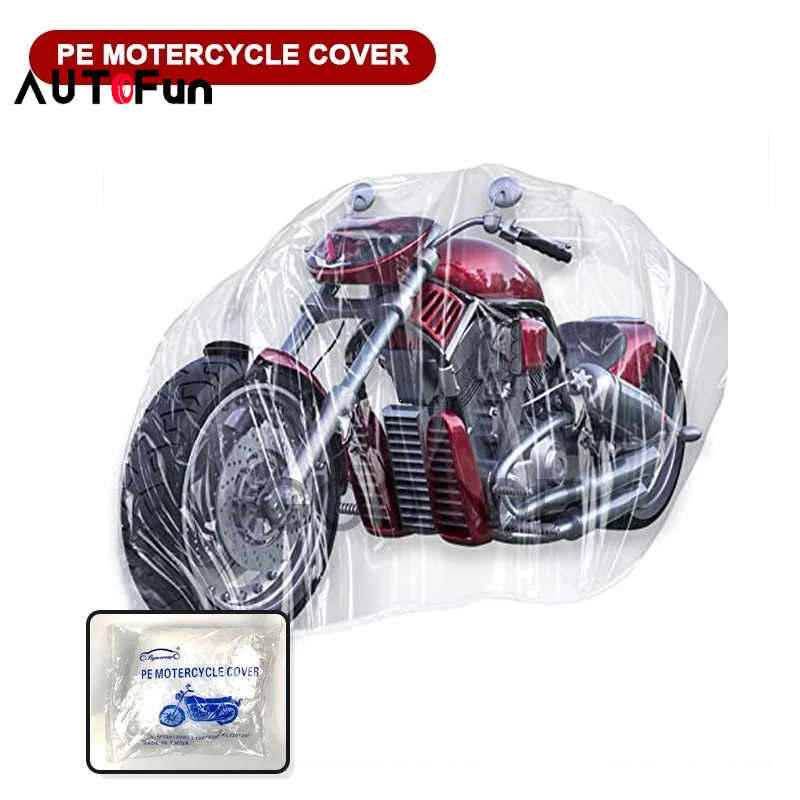 AUTOFun Universal Motorcycle Covers Transparent Waterproof Protection ...