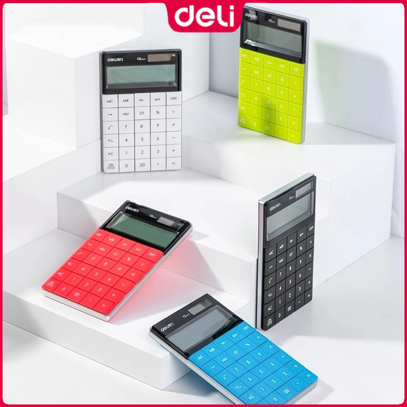 Deli E1589 Calculator Portable Clear Display Desktop Calculator School Office Supplies | Shopee ...