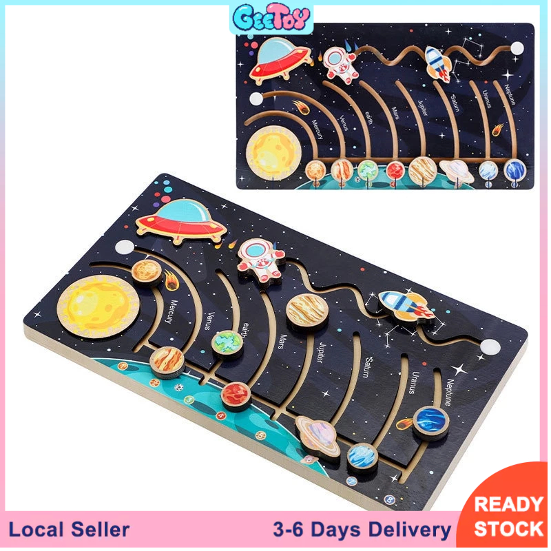 Geetoy Educational Toys Eight Planets Outer Space Solar System Jigsaw ...