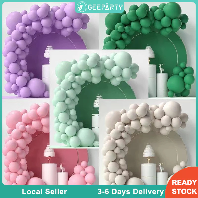 50pcs 10'' Macaron/Matte/Retro Balloons for Birthday Party Decorations ...