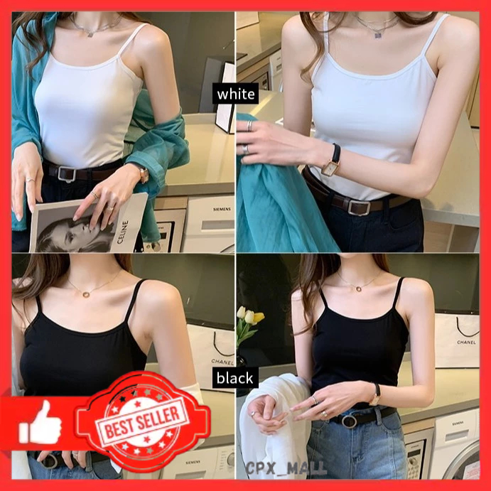 CPX Spaghetti Strap Sando Tank Tops Sexy Tops FREESIZE: S-L | Shopee ...