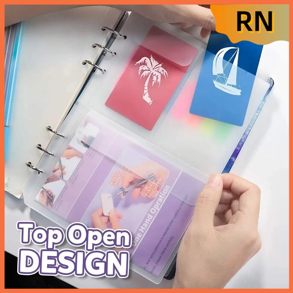 Transparent A5 A6 B5 Ring Binder Pockets Zip Envelope PVC Pouch Document Filing Bags Organizer ...