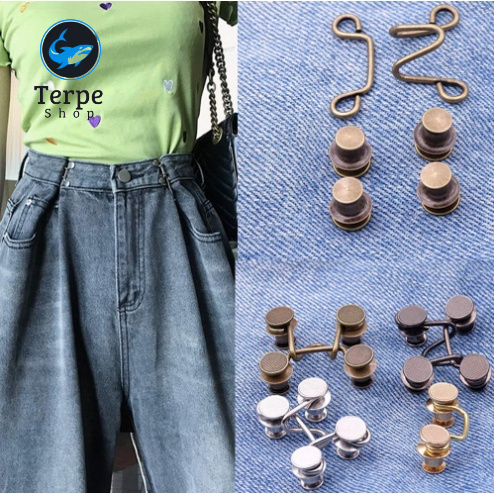 Adjustable Disassembly Retractable Jeans Waist Button Shorten The Belt ...