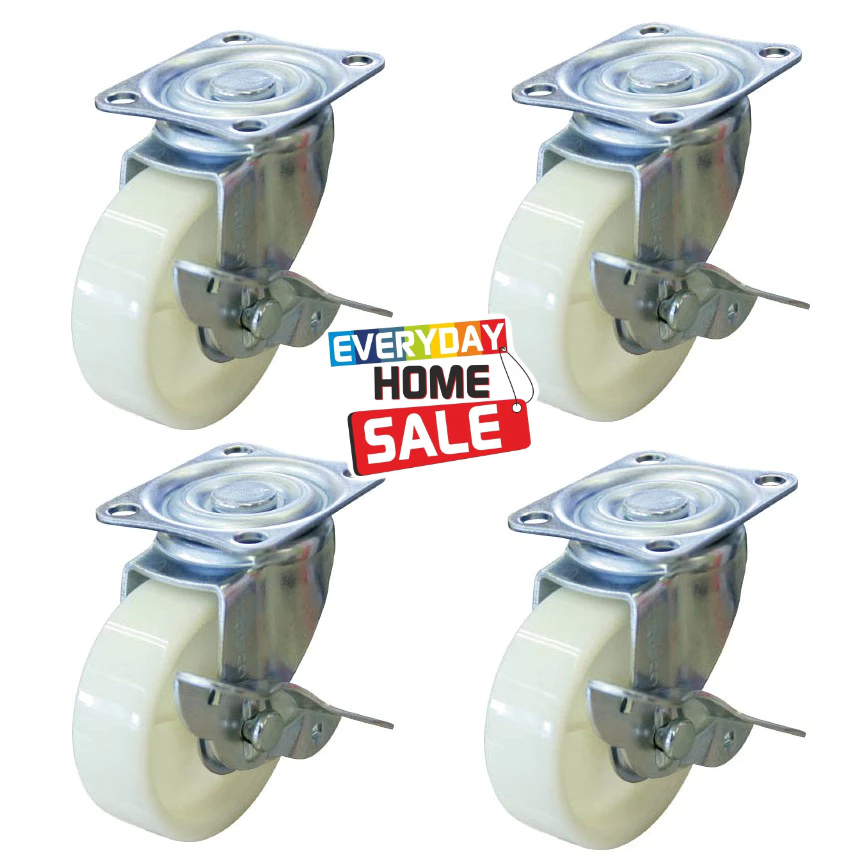 Nylon Caster Wheel with STOPPER set of 4 pieces | Shopee Philippines