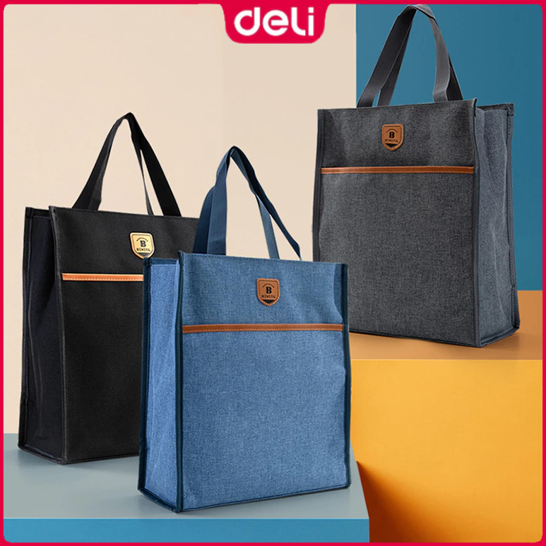 Deli Document File Handbag Large Capacity Canvas Bag Data Document ...