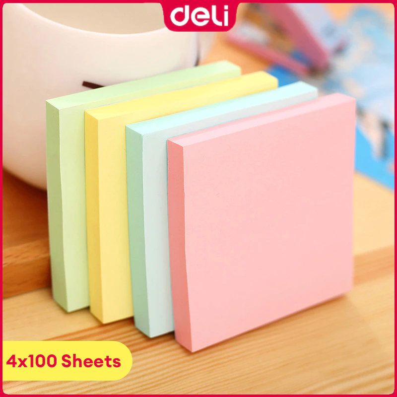 Deli Sticker Notes 100 Sheets Portable Memo Pad 76×76mm School Supplies ...