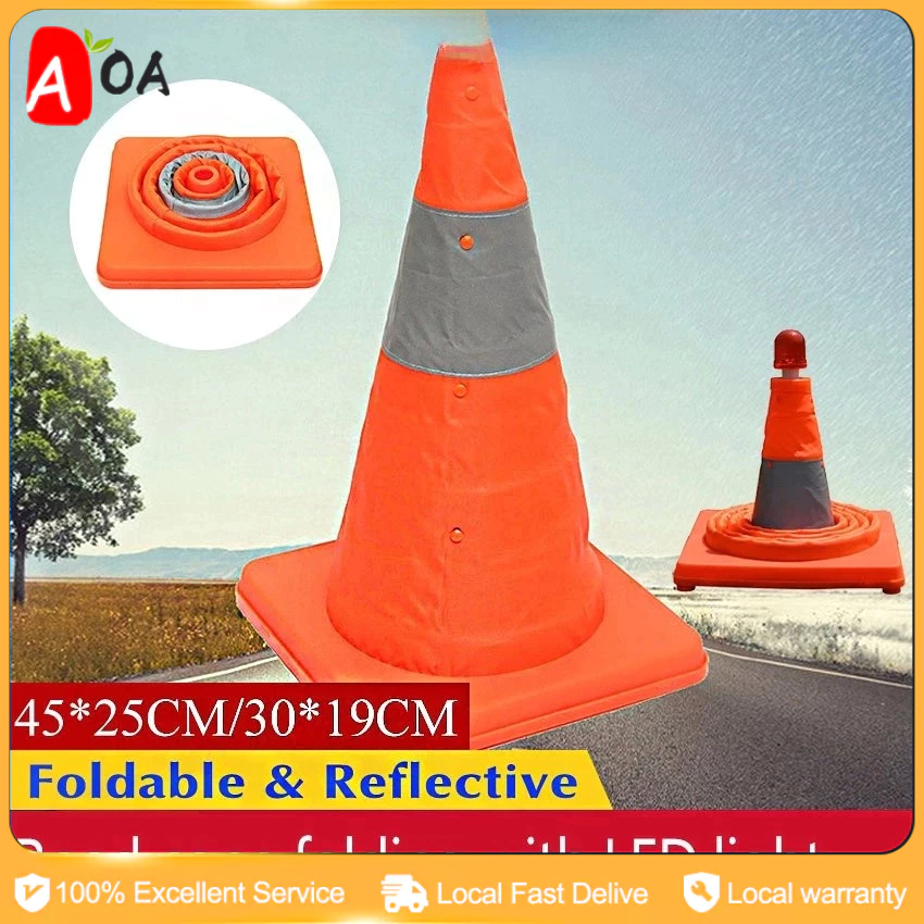 45cm Reflectorized Traffic Cone Barricades Warning-sign Road-Safety ...