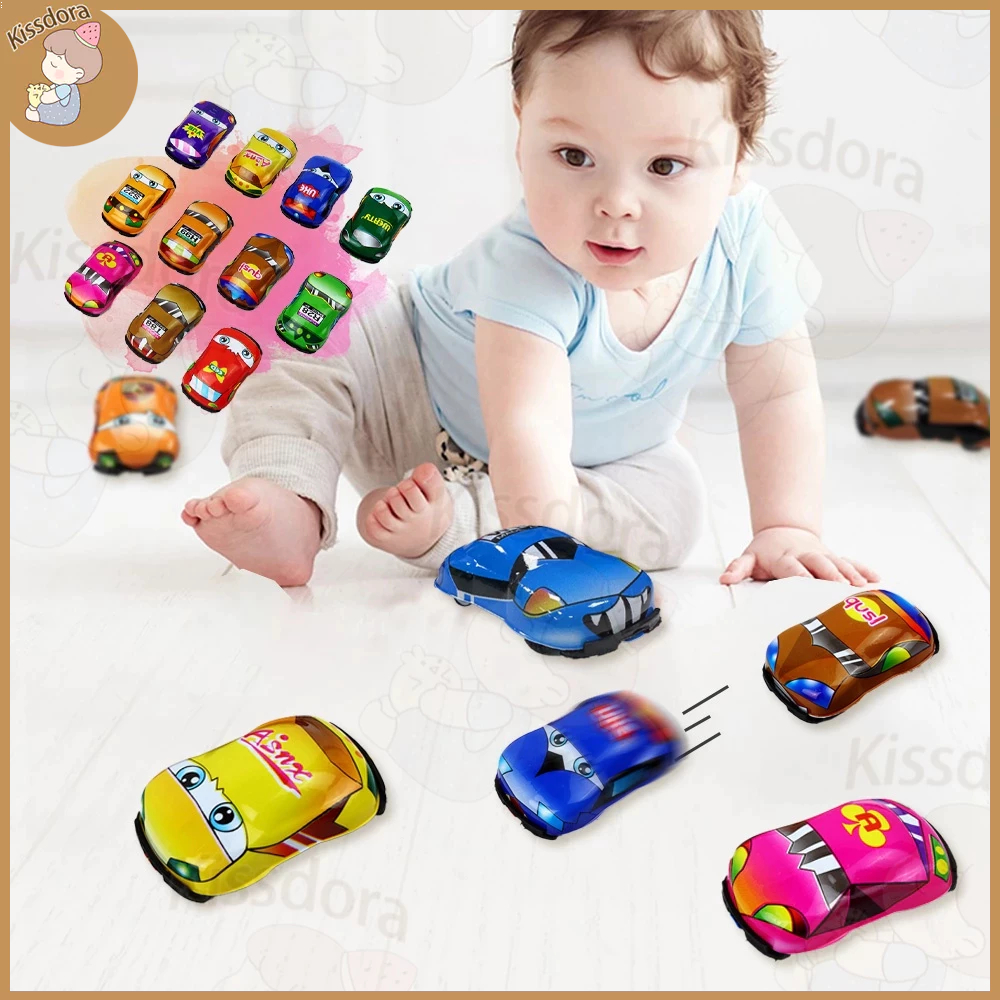 Kissdora Baby Mini Car Toys Inertia Drive Car Cute Mini Size Pull Back ...
