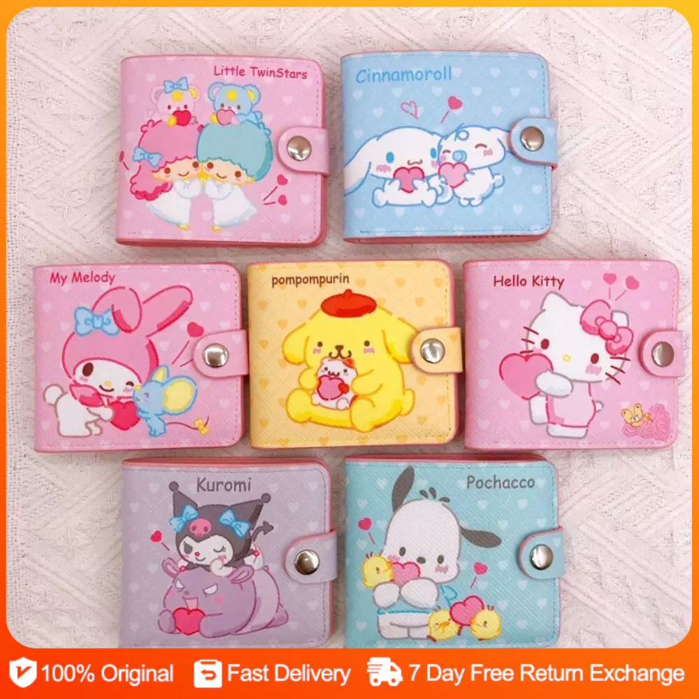 Sanrio Coin Purse Kuromi Cute Sweet Protable Wallets Money Bag Melody ...