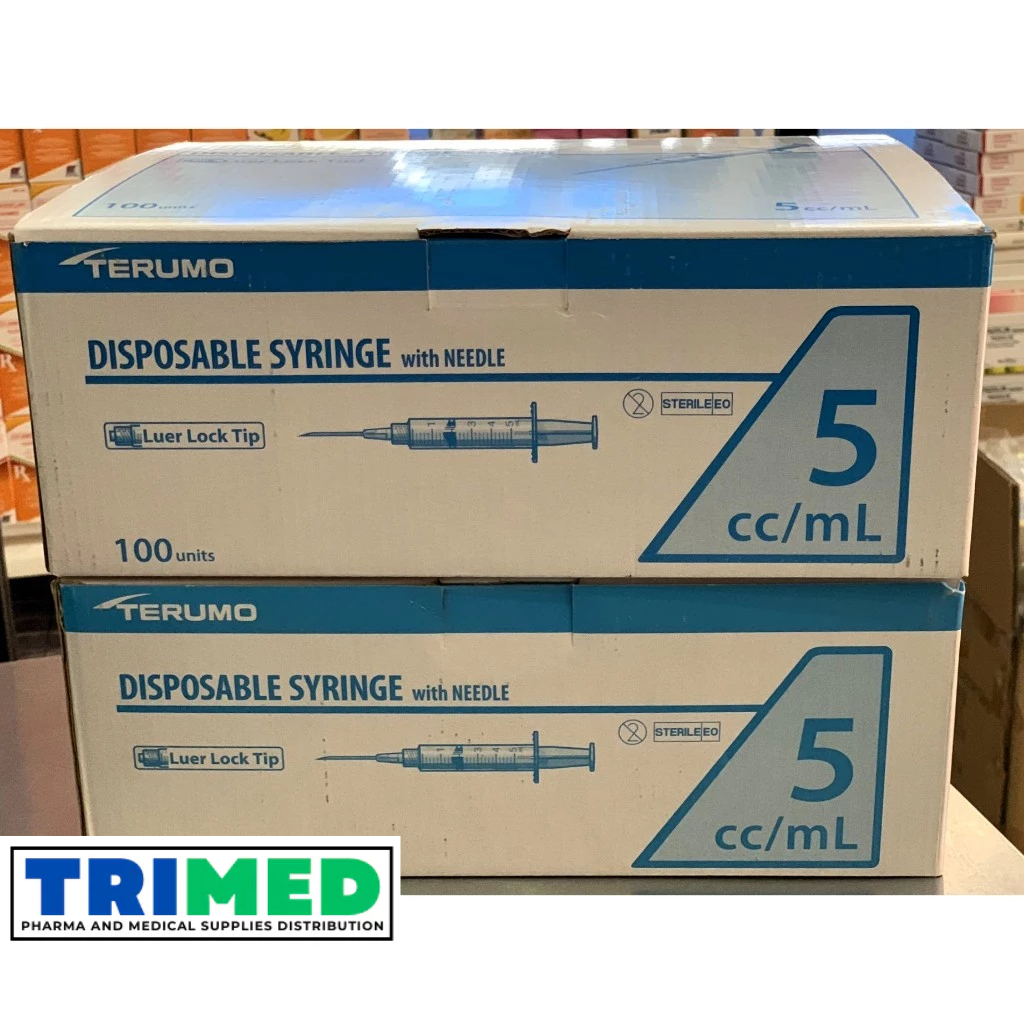 TERUMO Disposable syringe with luer lock tip 100's 3cc,5cc | Shopee Philippines
