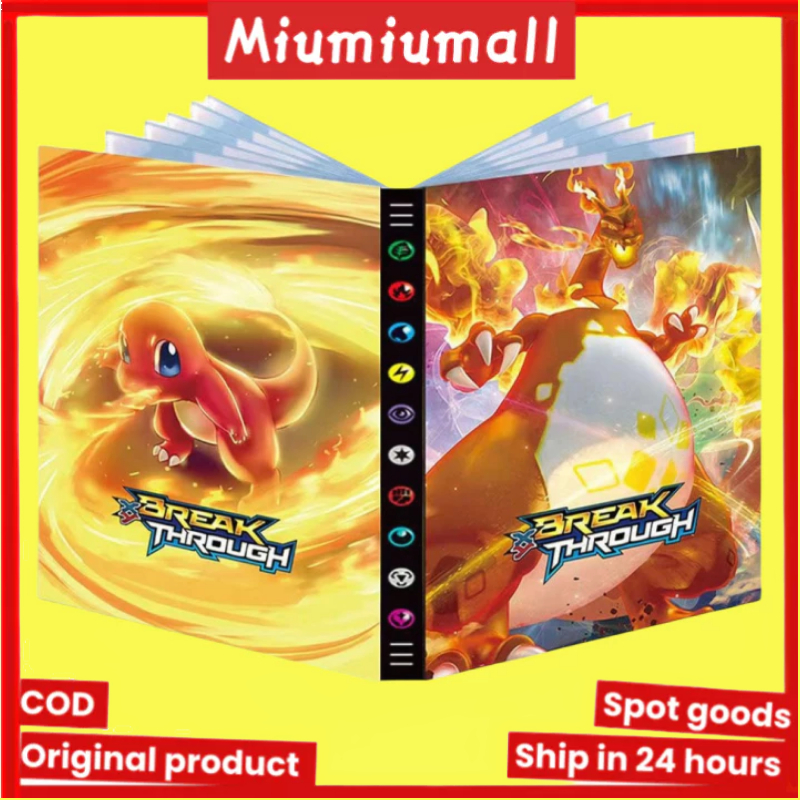 Pokemon Cards Holder Laser Pokemon Card Album Book Anime Game French ...