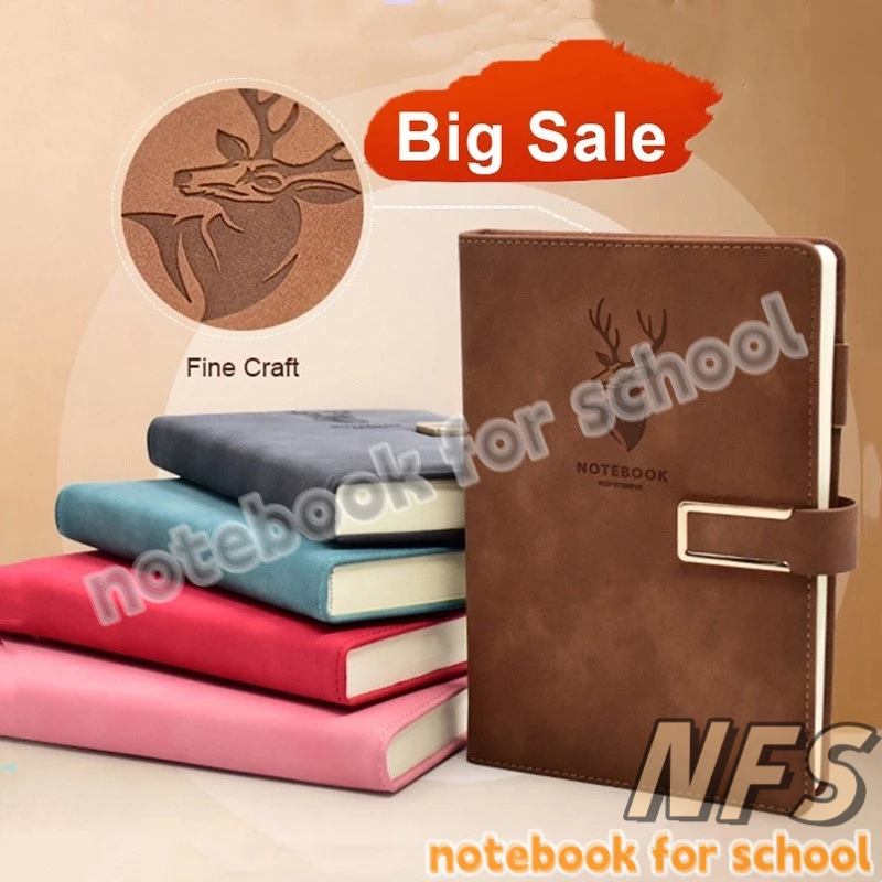 NFS 416 Pages A5 Leather Thick Business Notebook Journal Diary Notepad ...