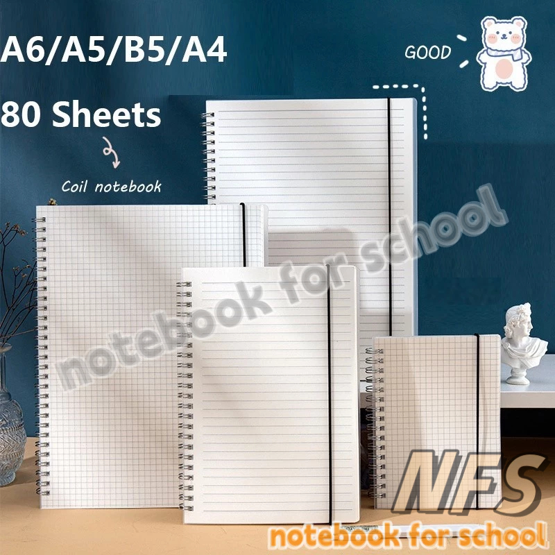 NFS Binder Notebook A6/A5/B5/A4 Line Dot Blank Grid Spring Notebook School Supplies Stationery ...