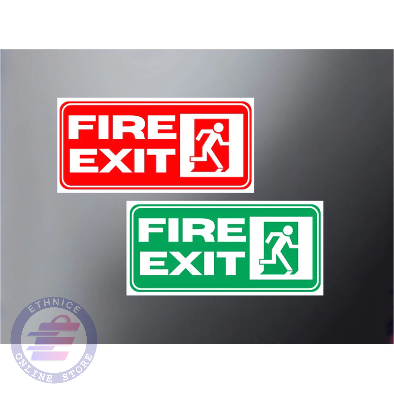 Fire Exit warning or notice vinyl sticker signage | Shopee Philippines